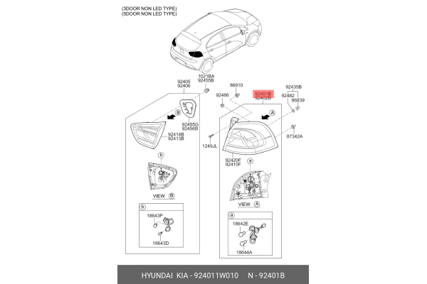 Hyundai / KIA 924011W010 924011W010