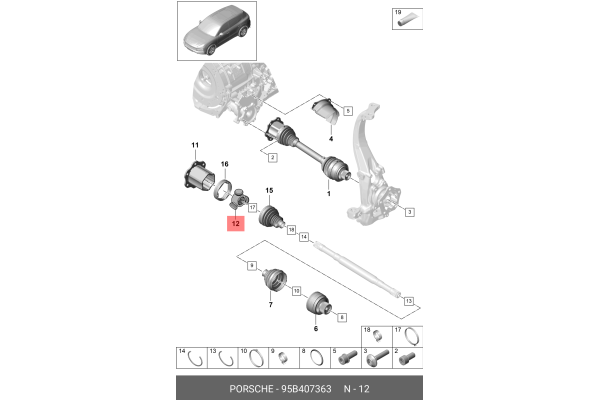 PORSCHE 95B 407 363 95B 407 363
