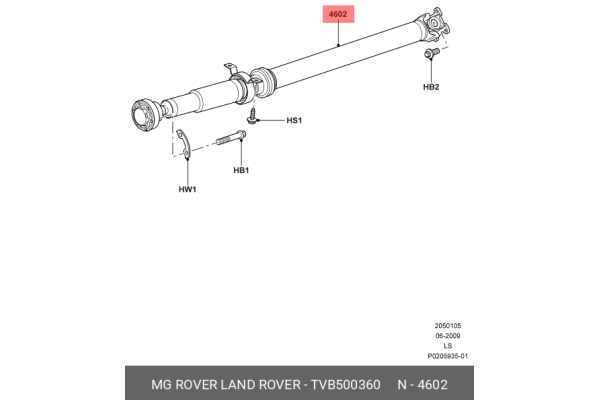 LAND ROVER TVB500360 TVB500360