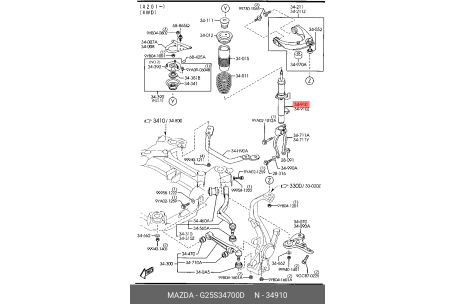 MAZDA G25S34700D GR1L-34-700A,G25S34700D,GR1L34700