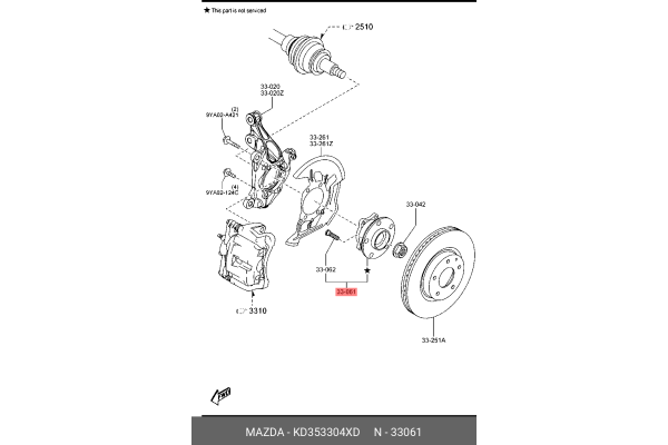 MAZDA KD35-33-04XD KD35-33-04XC,KD35-33-04XD