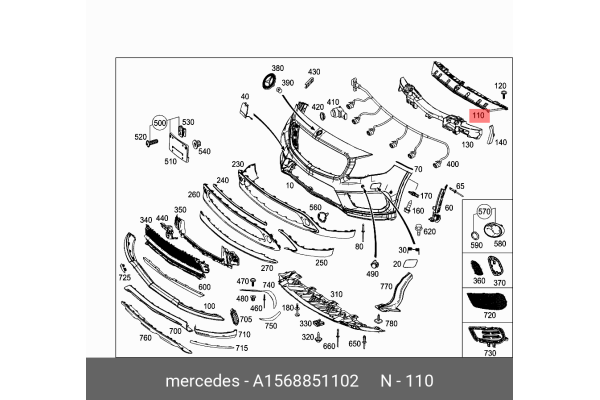MERCEDES-BENZ A1568851102 A1568851102