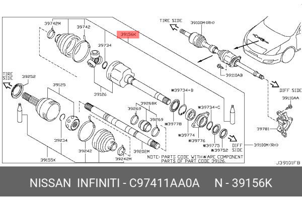 NISSAN C9741-1AA0A C9741-1AA0A,04438-08010