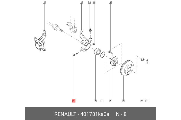 RENAULT 401781KA0A 401781KA0A