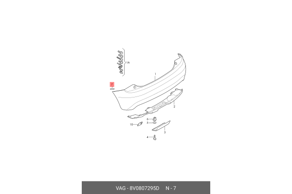 VOLKSWAGEN 8V0807295D 8V0807295D