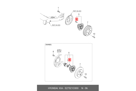 Hyundai / KIA 52752-1C000 3395499,94501734,GR1A-33-062,51752-07000 ...