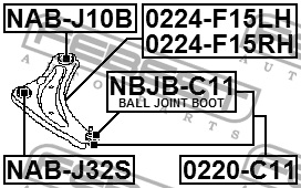 FeBest 0224-F15LH 54501-1KK0A,54501-1KA1B,54501-BA60A