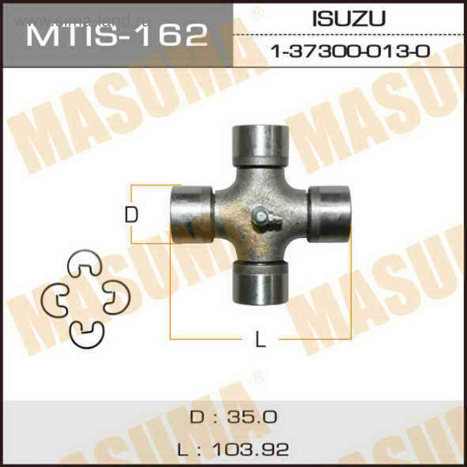 MASUMA MTIS-162 8-98020-789-1,1-37300-058-0