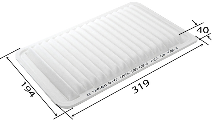AIR FILTER JS A199J 17801-0H020,17801-0H010,17801-20040,17801-01H10