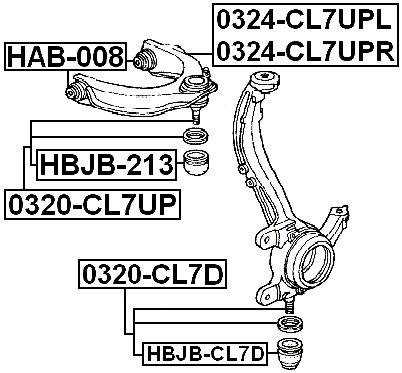 FeBest 0320-CL7UP 51450-S84-A01_JB,51450-SFE-003_JB,51460-S30-N21_JB ...