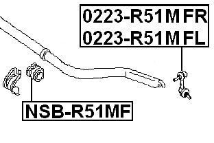 FeBest 0223-R51MFL 56261-7S000,54668-EA010,54668-EB71A