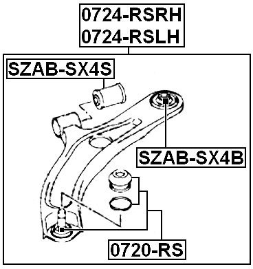 FeBest SZAB-SX4B 45540-63J00,45201-61M00_BH,45201-M74L20_BHR,45540 ...