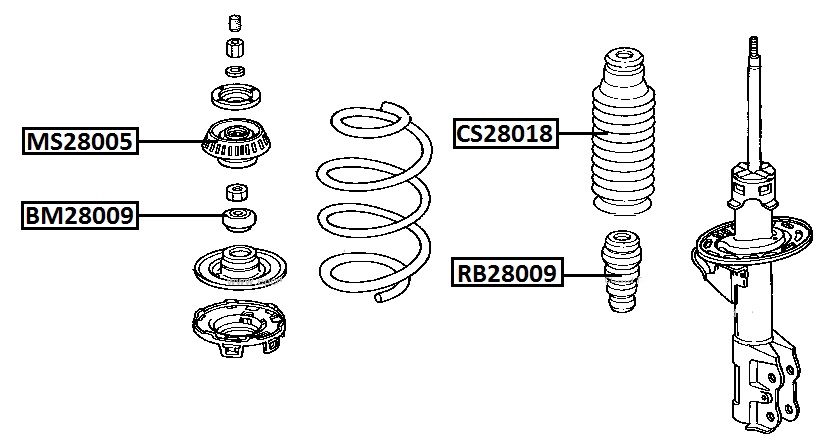 JIKIU BM28009 51726-SAA-003,41741-58J00,51726-SFA-005,54325-1HA0A