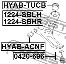 FeBest 1224-SBLH 54500-4L000,54500-1R000,54500-4L000