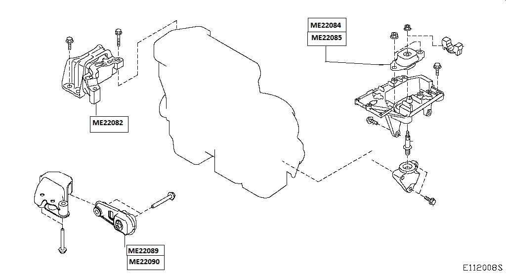 JIKIU ME22089 11238-3734R,11238-00Q0A,11 23 837 34R