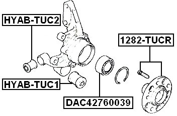 FeBest DAC42760039 0K552-33-047,50310-3E100,52710-26530