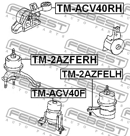 ENGINE MOUNTING FeBest TM-ACV40F 12361-28221,12360-31040,12305-31040 ...