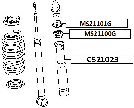 SHOCK ABSORBER MOUNTING JIKIU MS21101G 48755-0D070,48755-52010