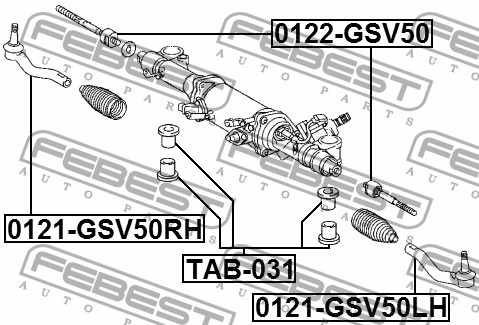FeBest 0121-GSV50RH 45460-09240,45460-80005