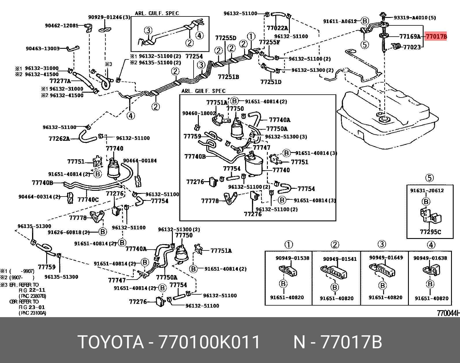 TOYOTA 77010-0K011 77010-0K010,77010-0K011