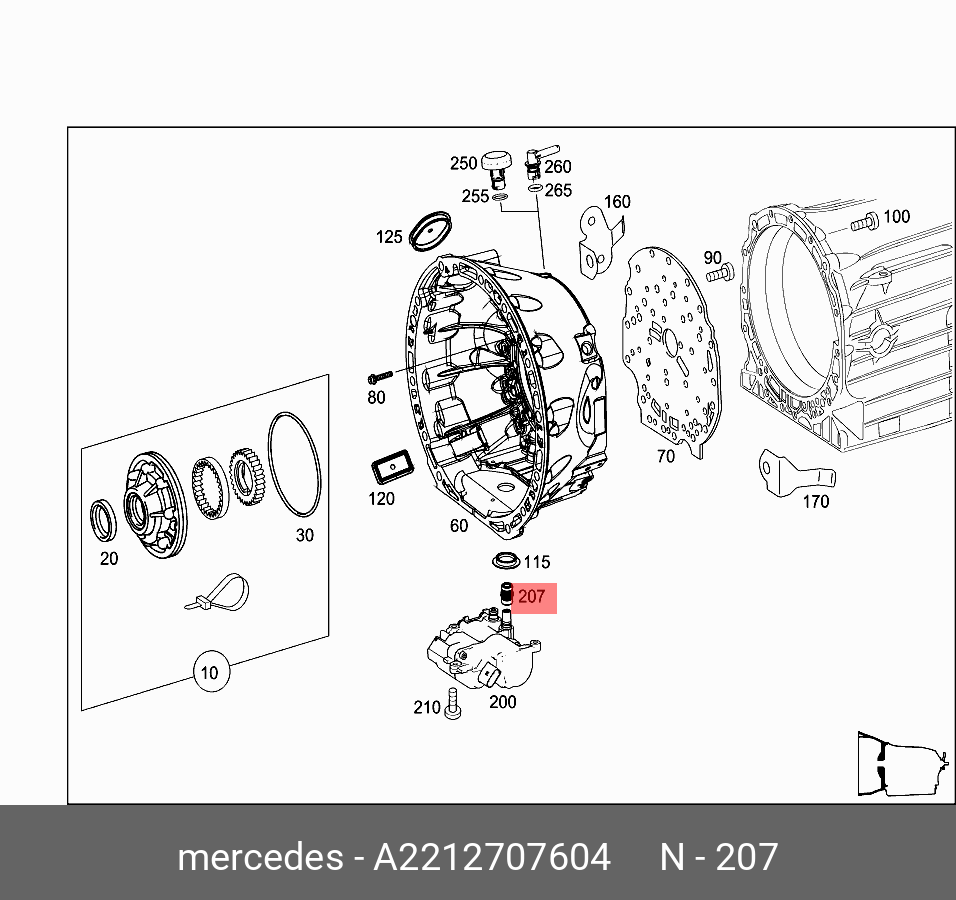MERCEDES-BENZ A2212707604 A2212707604