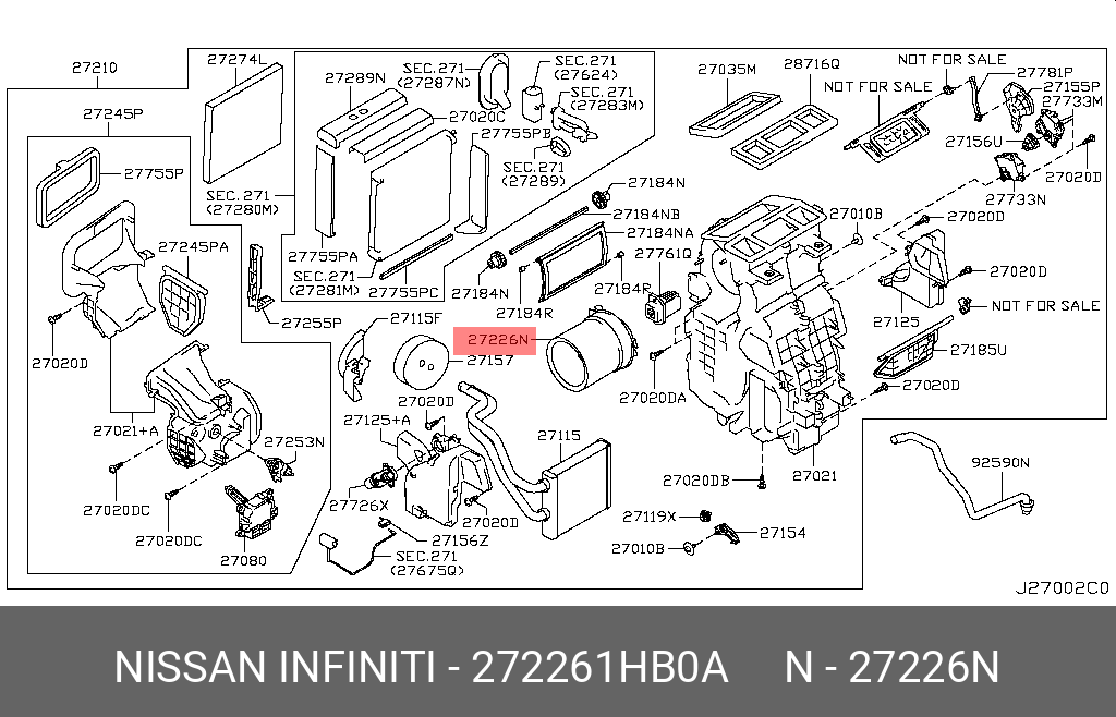 NISSAN 272261HB0A 272261HB0A