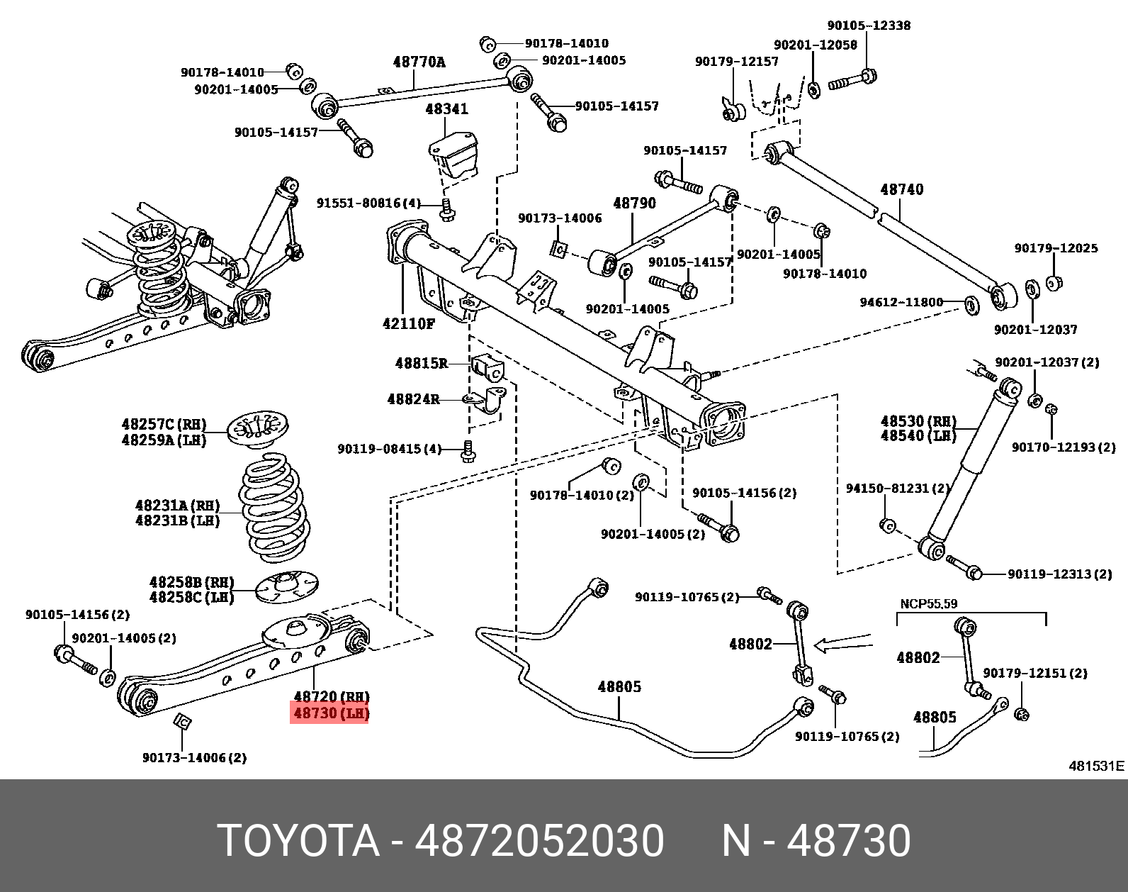 TOYOTA 48720-52030 48720-52030