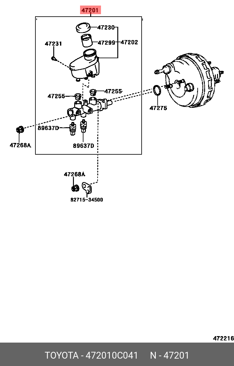 TOYOTA 472010C041 47201-0C030,47201-0C031,472010C040,472010C041