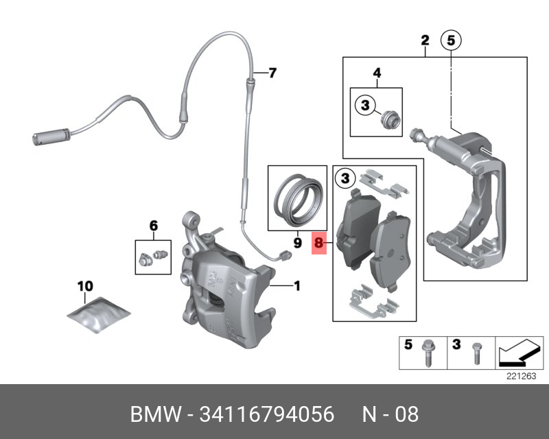 BMW 34116794056 34116860016,3411-6772-892