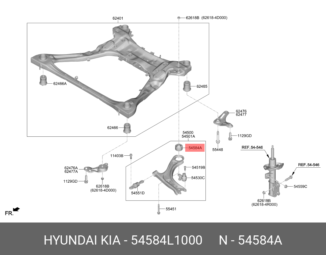Hyundai / KIA 54584-L1000 54584-L1000,54584N9000