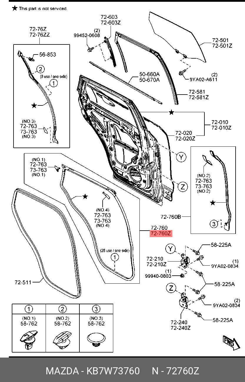 MAZDA KB7W73760 KB7W73760