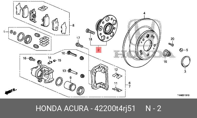 HONDA 42200-T4R-J51 42200-T4R-J51