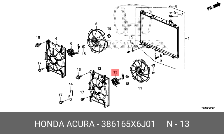 HONDA 386165X6J01 386165X6J01