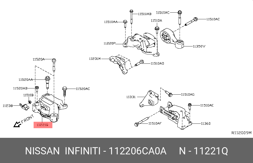 NISSAN 11220-6CA0A 11220-6CA0A
