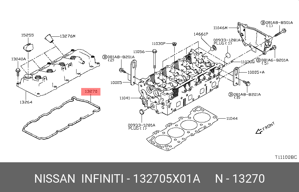NISSAN 13270-5X01A 13270-5X00A,13270-5X01A