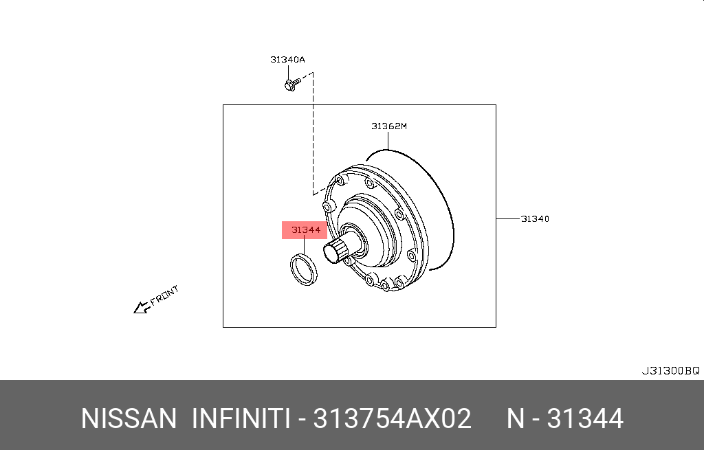 NISSAN 313754AX02 313754AX02