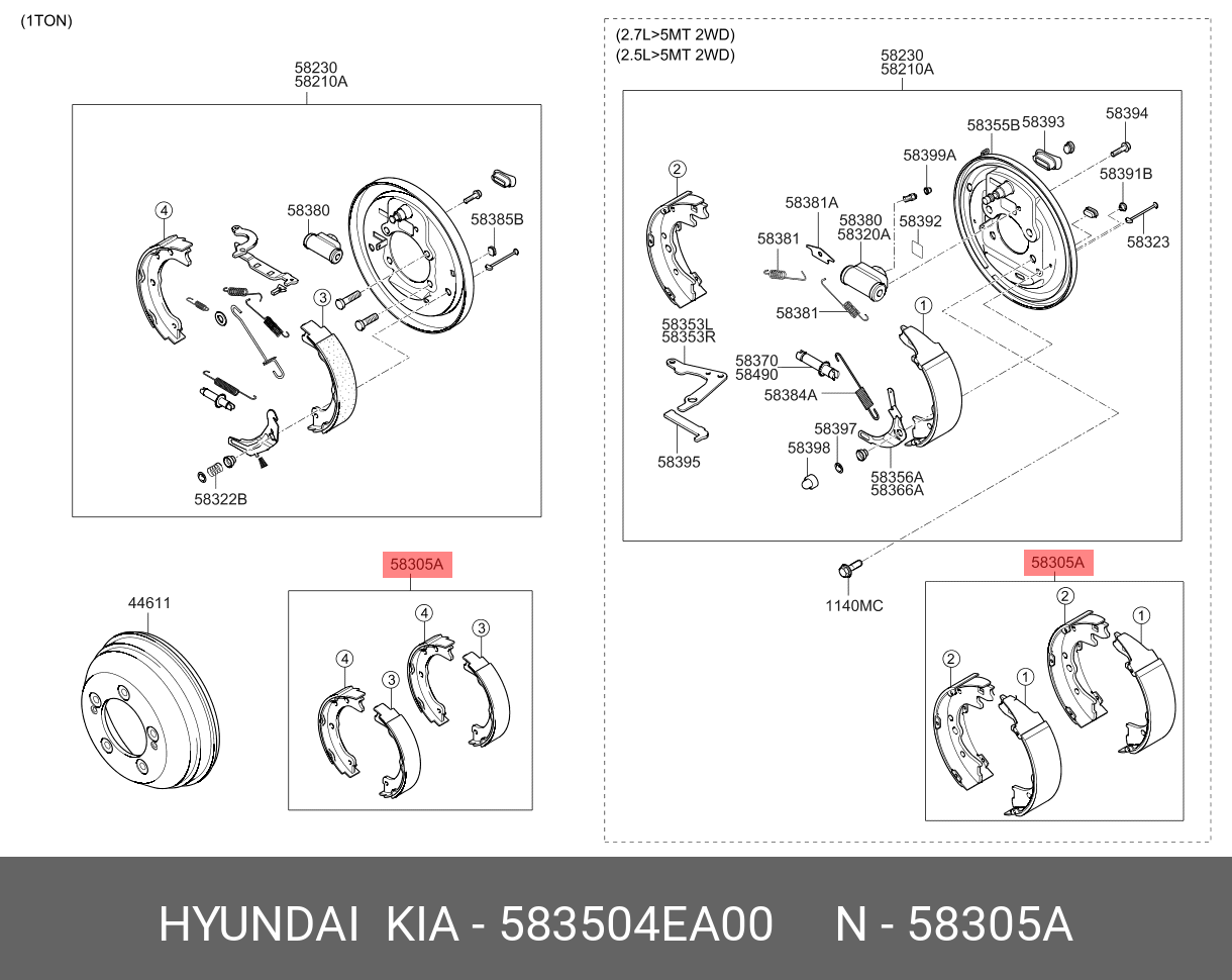 KIA 58350-4EA00 58305-4FA01,58350-4EA00