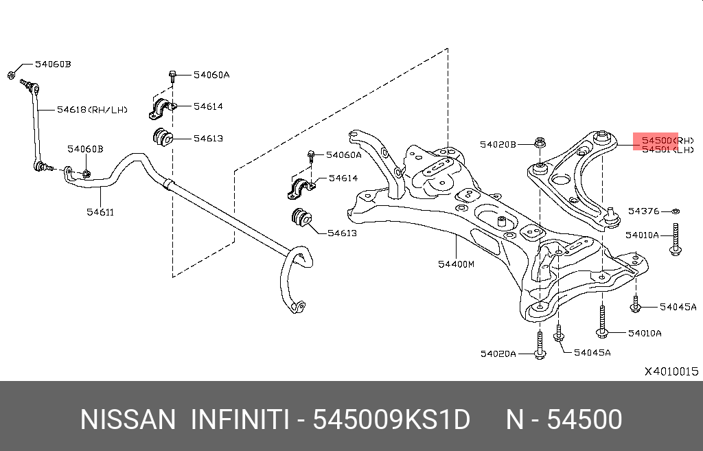 NISSAN 54500-9KS1D 54500-1HJ0A,54500-3VU0A,54500-3VA1A,54500-3VA0A
