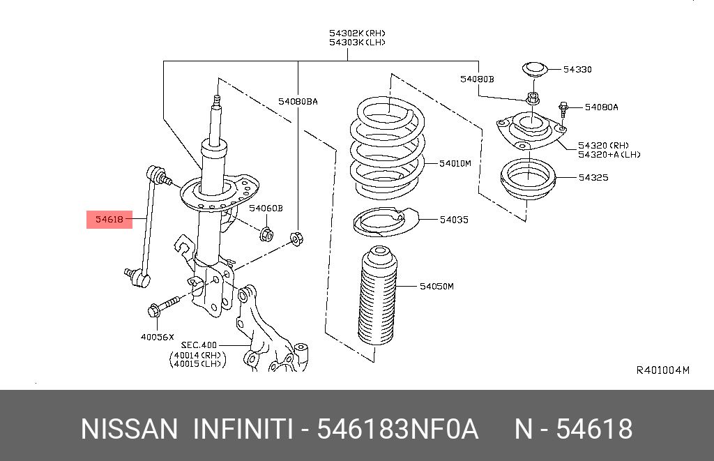 NISSAN 54618-3NF0A 54618-CY00A,54618-EN000,54618-1VA0A,54 61 8CY 00A
