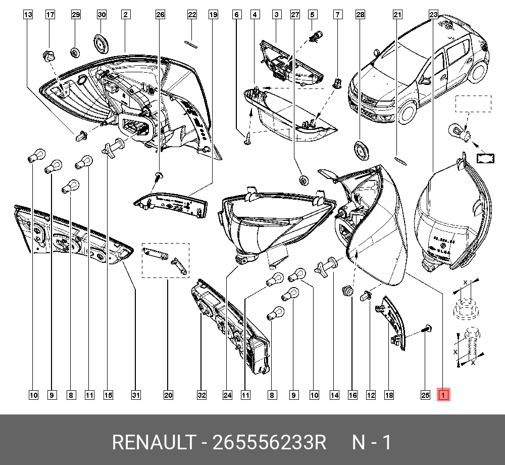 RENAULT 265556233R 265556233R