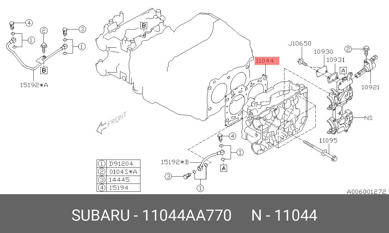 SUBARU 11044AA770 11044AA670,11044AA770