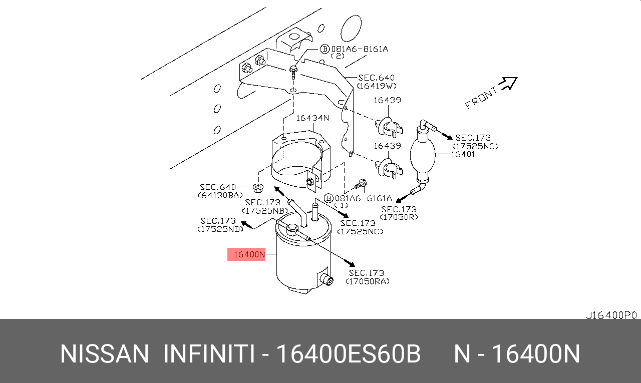 NISSAN 16400-ES60B 16400-ES60C,16400-ES60B