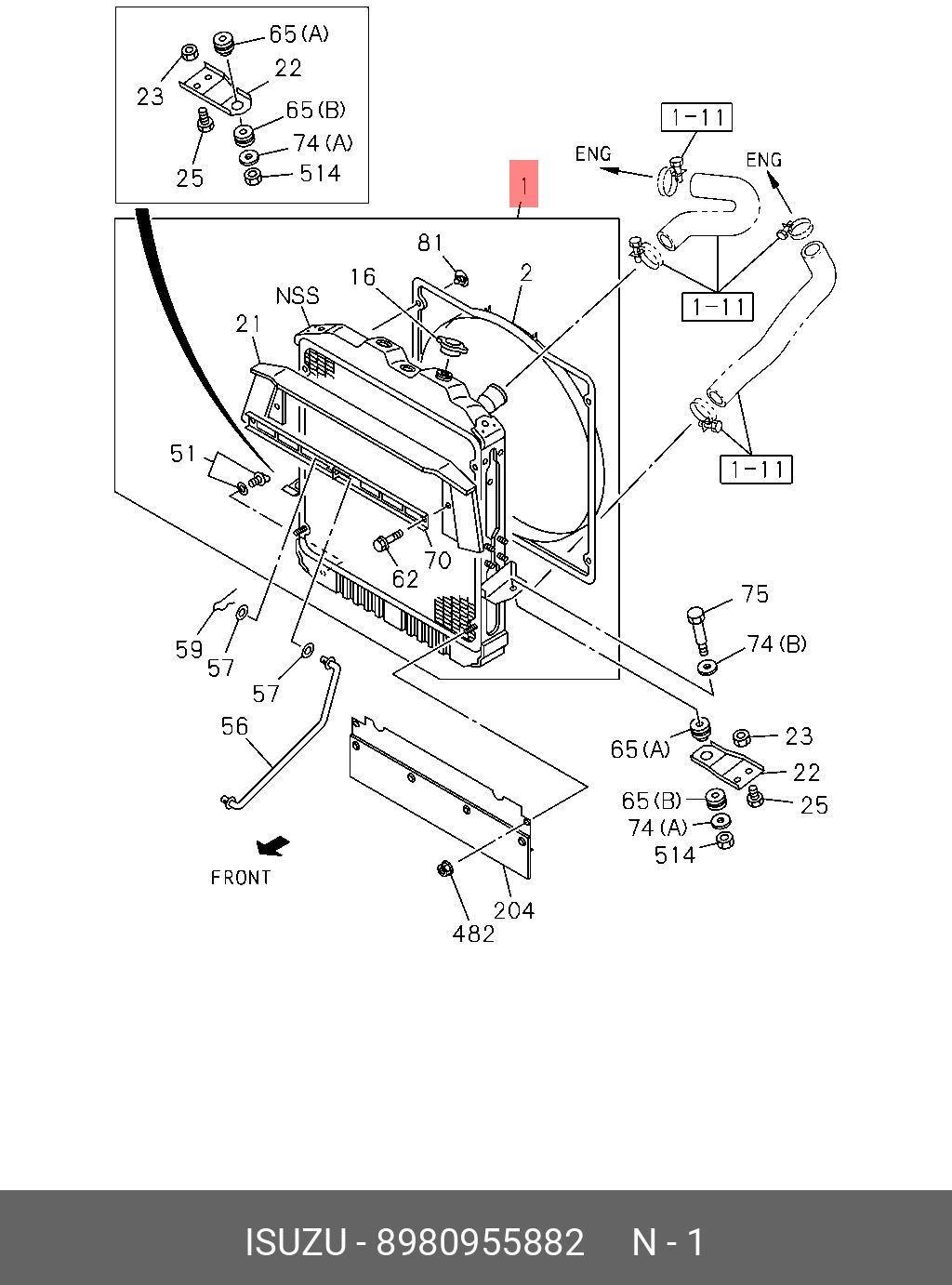 ISUZU 8980955882 8980955882