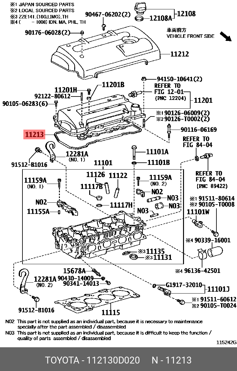 TOYOTA 112130D020 112130D020