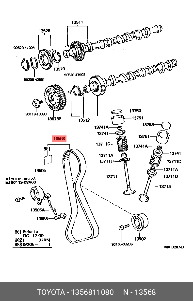 TOYOTA 13568-11080 13568-11080,13568-19105,13568-19106,1356811081 ...