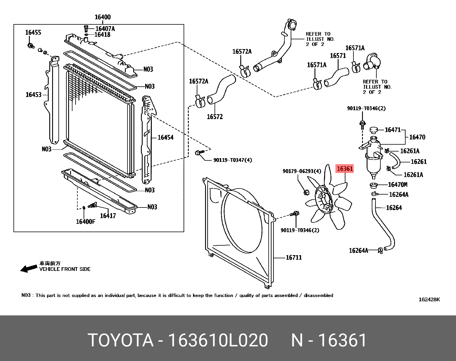 TOYOTA 163610L020 163610L020
