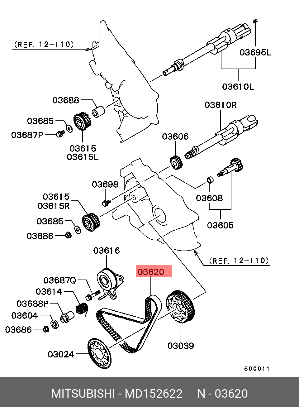 MITSUBISHI MD152622 MD050119,MD363481