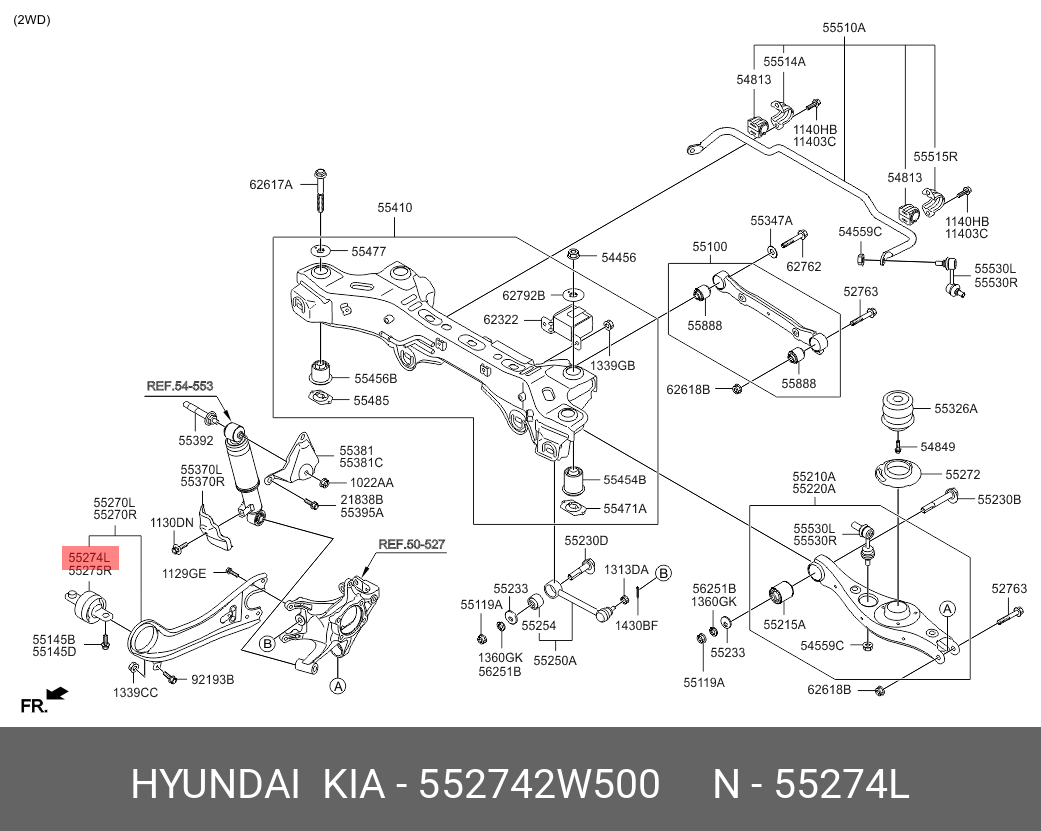 HYUNDAI 55274-2W500 55274-2W000,55274-2W100