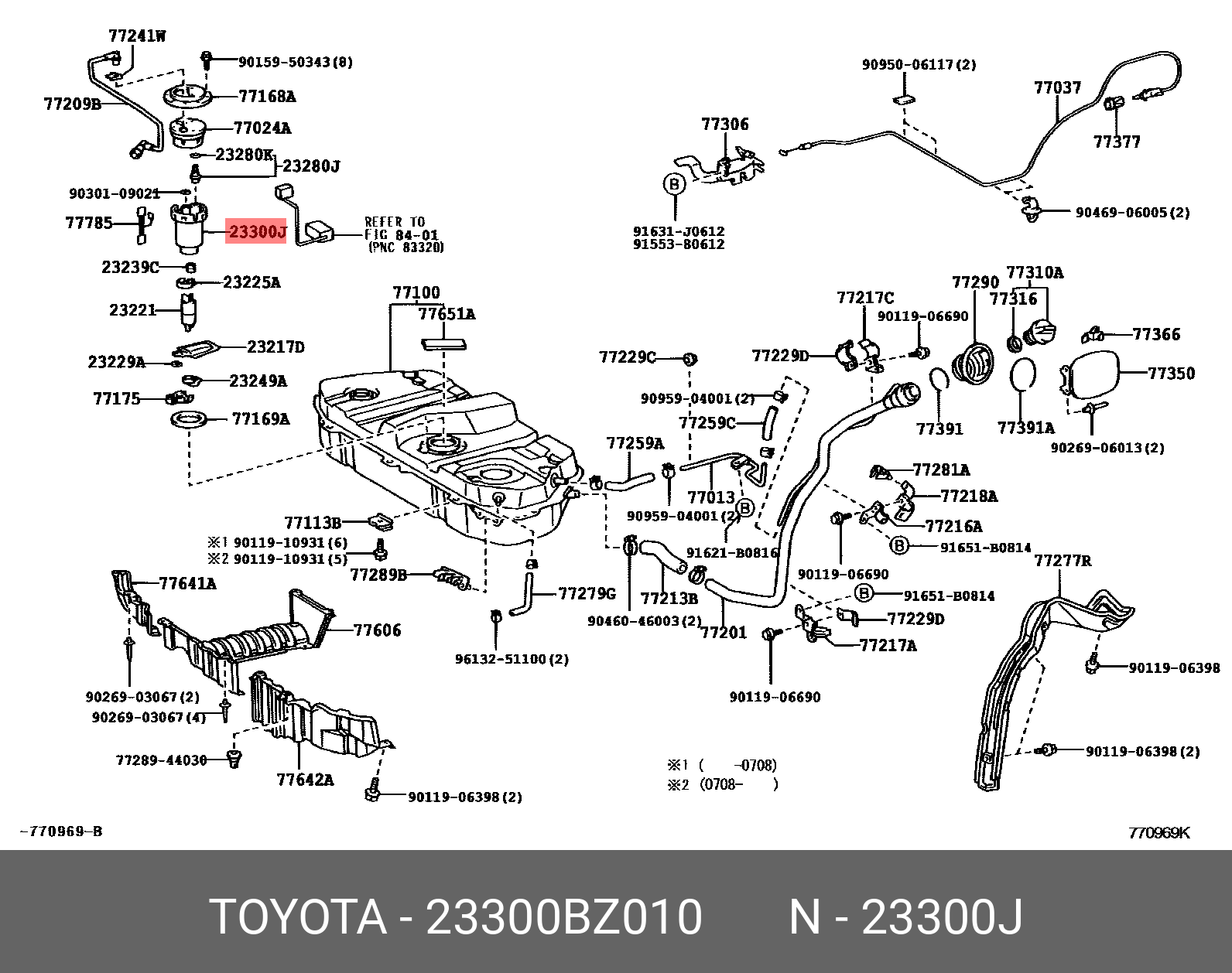 TOYOTA 23300BZ010 23300BZ010