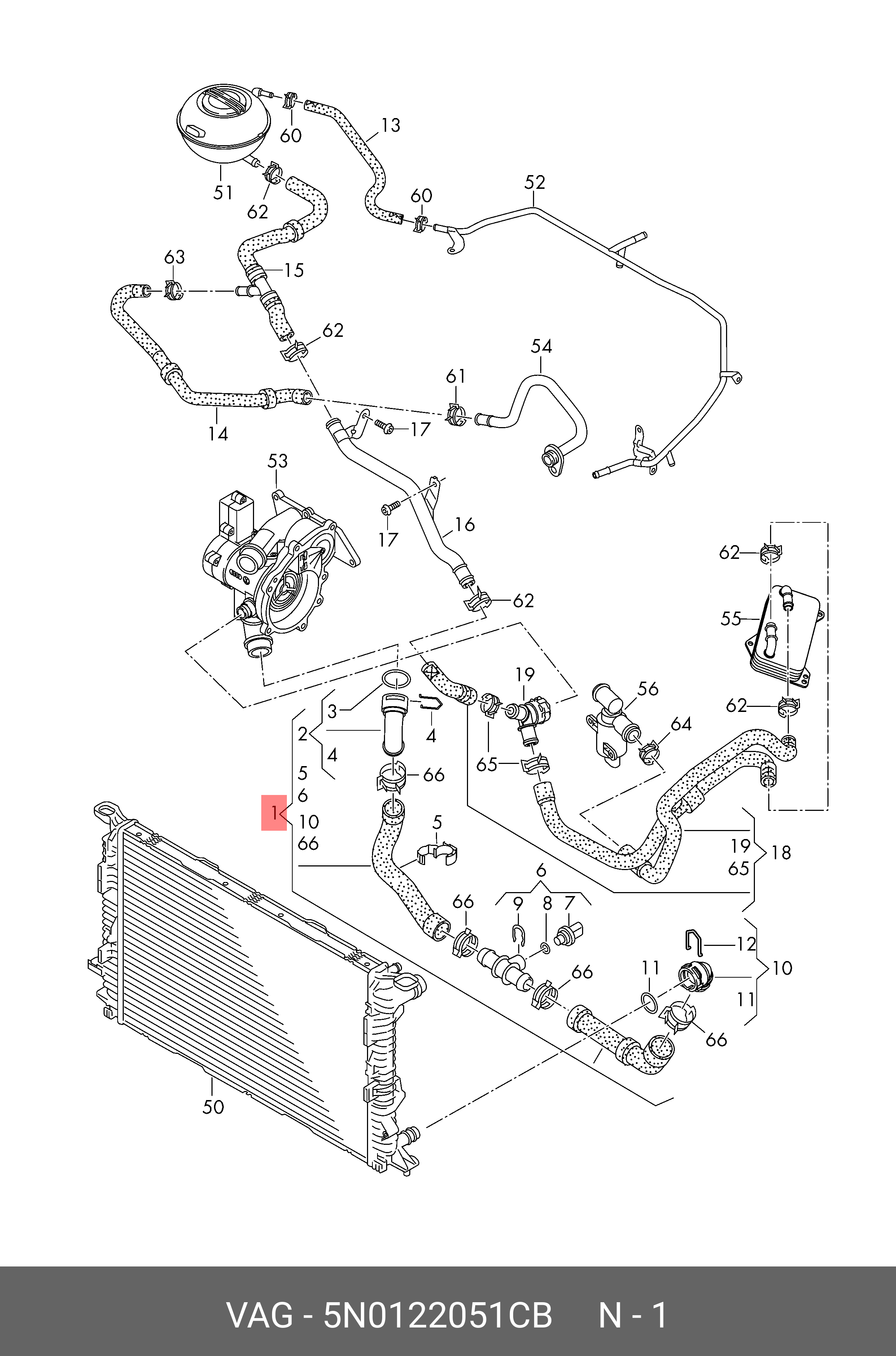 VOLKSWAGEN 5N0122051CB 5N0122051CB